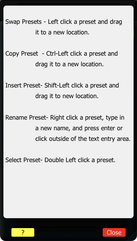 Preset Management - DMS Plugins